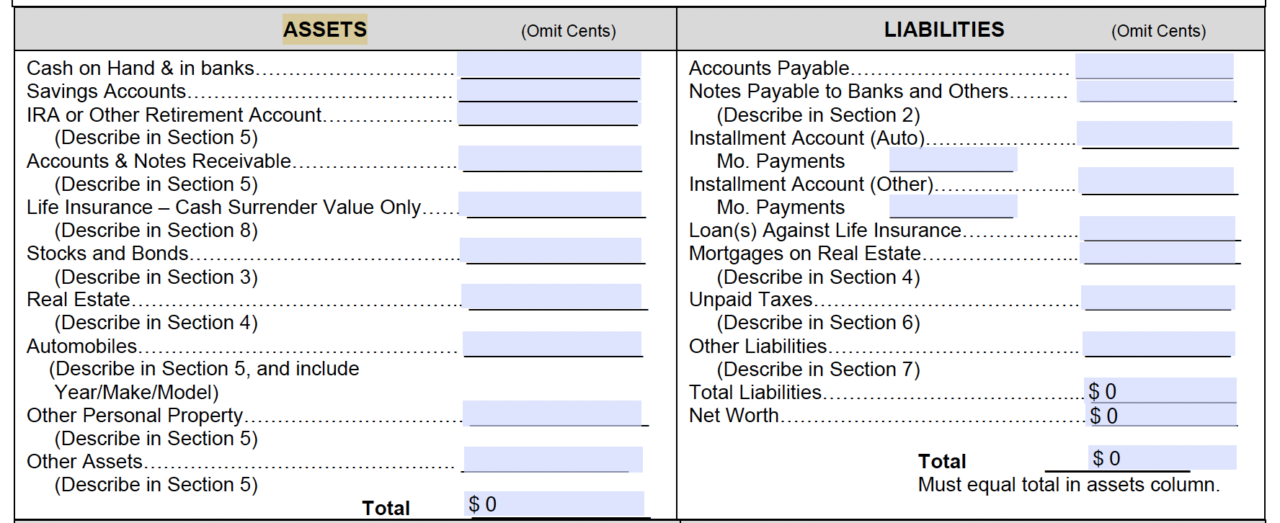 How to Complete an SBA Form 413 Personal Financial Statement Correctly ...