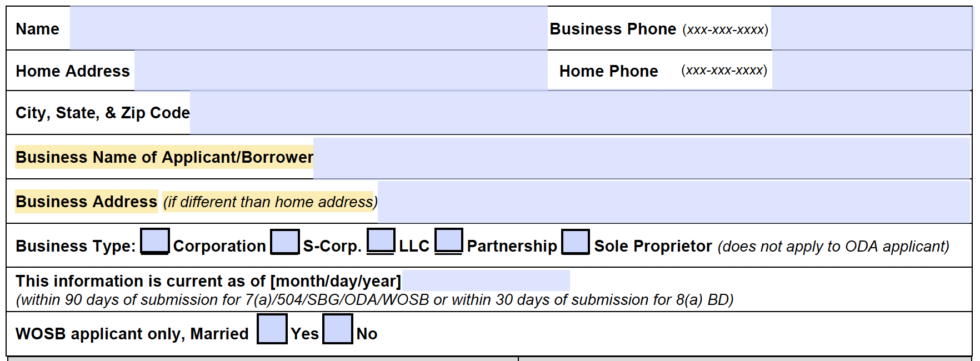 How to Complete an SBA Form 413 Personal Financial Statement Correctly ...